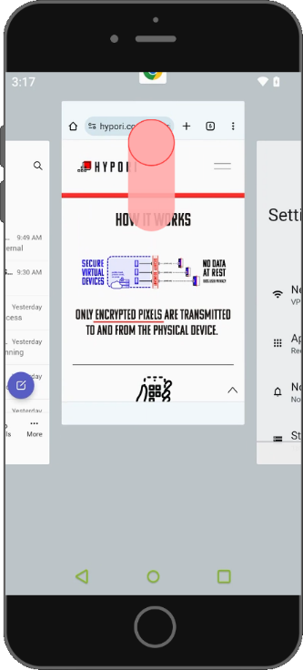 Hypori System Navigation Options – Hypori